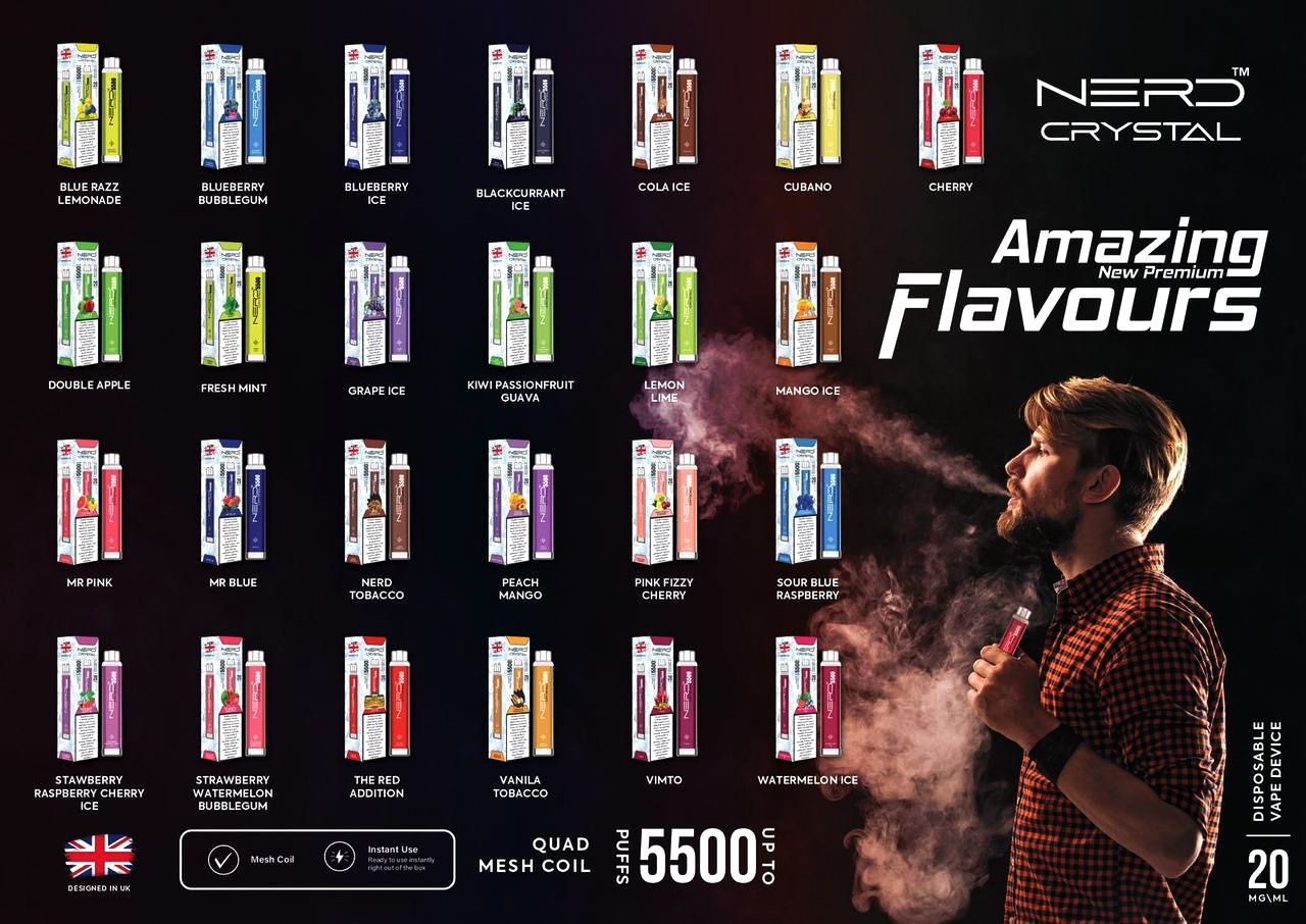 NERD Crystal Disposable vape 5500 Puffs– Vape Dubai Smoke